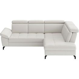 Sit & More sit&more Ecksofa &raquo;Vanity L-Form, B: 254 cm, Leder&laquo; Inkl.Sitz-,Kopf-und Armteilverstellung B/H/T: 254cm x 84cm x 197cm, NaturLEDER Stoff, Ottomane 