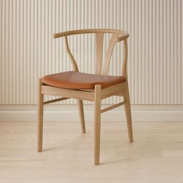 Stuhl &raquo;Freja, Massivholz Stuhl mit gepolstertem Sitz &ndash; komfortabel & robust&laquo; () Massivholz, gepolsterte Sitzfl&auml;che, versch. Farbvarianten braun Leder,