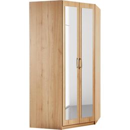 Priess Eckkleiderschrank &raquo;Husum&laquo; braun B/H/T: 196cm,mit Spiegel
