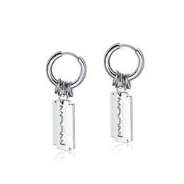 Firetti Damen Paar Creolen &raquo;Schmuck Geschenk Rasierklingen-Design&laquo; Einh&auml;nger abnehmbar silber 15mm, Edelstahl