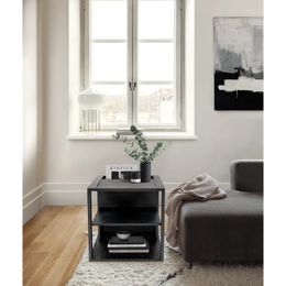 WOODMAN Couchtisch &raquo;Cube&laquo; Holzfurnier aus Eiche, FSC -zertifiziert schwarz B/H/T: 50cm x 50cm x 50cm