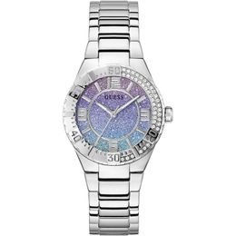 Guess Damen Quarzuhr &raquo;SANGRIA&laquo; Armbanduhr, Damenuhr, Edelstahlarmband silber Einheitsgr&ouml;&szlig;e