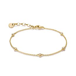 Thomas Sabo Damen Thomas Sabo Armband &raquo;Armband gelbgoldfarben mit Perlen&laquo; mit Zirkonia (synth.) gold 19, Metall
