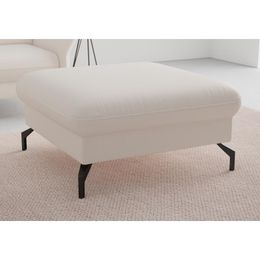 Sit & More sit&more Hocker &raquo;Fashion&laquo; inklusive Federkern, mit hochwertigen, schwarzen Metallf&uuml;&szlig;en beige B/H/T: 89cm x 45cm x 89cm, Luxus-Microfaser ALTARA NUBUCK
