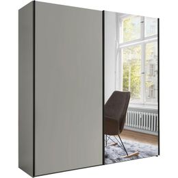 Wiemann Schwebet&uuml;renschrank &raquo;Monaco&laquo; hochwertige Beschl&auml;ge braun Holzwerkstoff, Kristallglas B/H/T: 197,3cm x 217cm x 67cm, T&uuml;ren: 2 Stk.