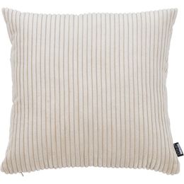 done. Dekokissen &raquo;Zoom&laquo; Kissenh&uuml;lle aus modernem Cordstoff beige Obermaterial: 92% Polyester, 8% Nylon B/L: 45cm x 45cm, 1 Stk.