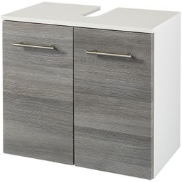 Welltime Waschbeckenunterschrank &raquo;Trento, verschiedene Ausf&uuml;hrungen und Farben&laquo; Badm&ouml;bel, Breite 60cm, Badezimmerschrank Beckenunterschrank WBU silber