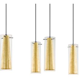 Eglo H&auml;ngeleuchte &raquo;PINTO GOLD Pendellampe, Stahl, Glas, IP20, E27, Esstischlampe, Lampe&laquo; E27 H&auml;ngelampe goldfarben - f&uuml;r Esszimmer, K&uuml;che oder 