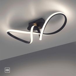 JUST LIGHT Deckenleuchte &raquo;MARIA&laquo; LED-Board 1 Stk. Warmwei&szlig; LED, dimmbar, Switchmo schwarz 1, H: 27cm, 1 Stk.