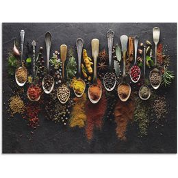 Artland Wandbild &raquo;Kr&auml;uter Gew&uuml;rze Schiefer&laquo; Lebensmittel 1 Stk. tlg. als Alubild, Leinwandbild, Poster, Wandaufkleber in verschied. Gr&ouml;&szlig;en bunt B/H/T: 80cm x 