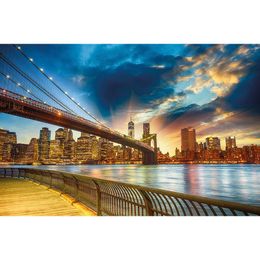 papermoon Fototapete &raquo;Manhattan Sunset&laquo; glatt bunt Vlies B/L: 4m x 2,6m, Bahnen: 8 Stk.