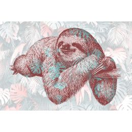 ARCHITECTS PAPER Fototapete &raquo;Atelier 47 Sloth Design 1&laquo; botanisch glatt Vlies, Wand, Schr&auml;ge, Decke bunt Vlies B/L: 4m x 2,7m