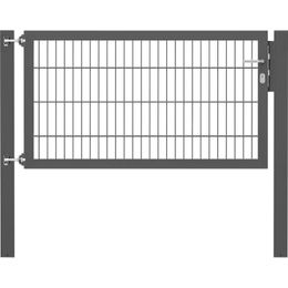 Alberts Zauneinzelt&uuml;r &raquo;Flexo Plus&laquo; anthrazit, verschiedene Abmessungen grau Stahl B/H: 150cm x 80cm