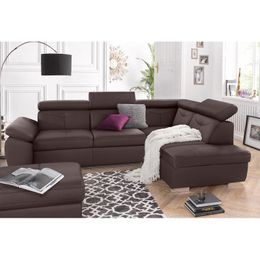 exxpo - sofa fashion Ecksofa &raquo;Spring, super bequem und komfortabel mit Armteil- und Kopfteilfunktion&laquo; wahlweise mit Bettfunktion und Bettkasten, L-