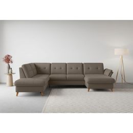 Sit & More sit&more Wohnlandschaft &raquo;G&ouml;teborg&laquo; inkl. Sitztiefenverstellung, wahlweise mit Bettfunktion & Bettkasten braun B/H/T: 327cm x 90cm x 226cm, Luxus-
