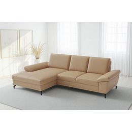 Sit & More sit&more Ecksofa &raquo;Chelsea L-Form, B: 264 cm, Leder, inkl. Sitztiefen-&Armteilverstellung&laquo; optional mit Schlaffunktion und Bettkasten B/H/T: 264cm x 