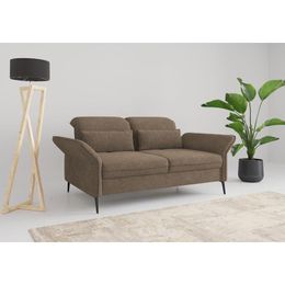 Sit & More sit&more 2,5-Sitzer &raquo;Emely, inkl. Sitztiefenverstellung&laquo; wahlweise mit Schlaffunktion, Kopf- & Armteilverstellung braun 100% Polyester B/H/T: 189cm x 