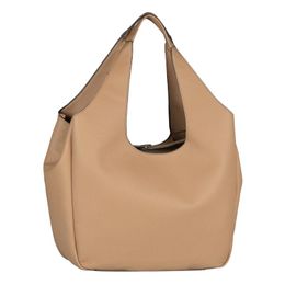 Tom Tailor Damen Tom Tailor Shopper &raquo;Analisa&laquo; klare Shapes und Logo-Lochmuster f&uuml;r einen modernen Look mit Charakter beige B/H/T: 33cm x 28cm x 11,5cm