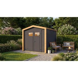 Weka Gartenhaus &raquo;Killarney&laquo; Doppelt&uuml;r, 1/4 verglast Massivholz ohne Fu&szlig;boden, ohne Dacheindeckung