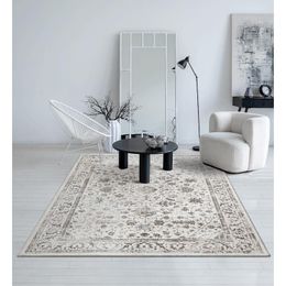 the carpet Teppich &raquo;Mila&laquo; rechteckig 8 mm H&ouml;he moderner Wohnzimmer Teppich elegant gl&auml;nzender Flor beige Polyester B : 80cm 1 Stk., 8mm, L: 150cm