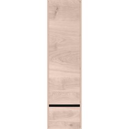 Germania H&auml;ngeschrank &raquo;Cantoria&laquo; griffloses Design, T&uuml;rd&auml;mpfung schwarz Castello-Eiche-Nachbildung/Schwarz, B/H/T: 36cm x 134cm x 29cm, T&uuml;ren: 1 Stk.
