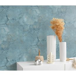 Erismann Vliestapete &raquo;PVC-freie Vliestapete VENORA&laquo; leicht strukturiert Phthalate frei blau Vlies B/L: 0,53m x 10,05m, Rollen: 1