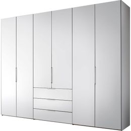STAUD Dreht&uuml;renschrank &raquo;Extenso, edles Design in hochwertiger Qualit&auml;t, Made in Germany&laquo; mit 3 Frontschubk&auml;sten wei&szlig; Holzwerkstoff Wei&szlig; Dekor, B/H/T: 