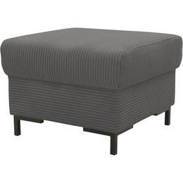 Home Affaire Polsterhocker &raquo;Jamie 2&laquo; auch in Cord, passend zur Serie, B/T/H: 54/54/45 cm grau 100% Polyester B/H/T: 54cm x 45cm x 54cm, Cord