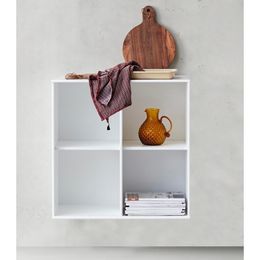 B&uuml;cherregal &raquo;Mistral KUBUS Wandregal &ndash; hochwertig & flexibel, langlebig&laquo; 1 Stk. tlg. Modernes Designregal &ndash; stehend oder h&auml;ngend &ndash; T:32,5 cm wei&szlig; 