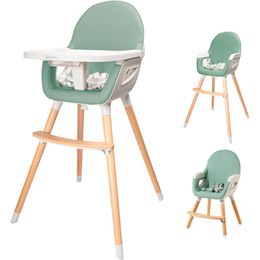 BABYGO Hochstuhl &raquo;Scandi - wood&laquo; () gr&uuml;n B/H/T: 59cm x 102cm x 59cm
