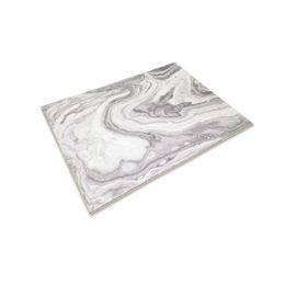 Wecon Home Badematte &raquo;Jani&laquo; H&ouml;he 5 mm Marmor Design, waschbar, rutschfest, schnell trocknend, Badteppich grau Polyester rechteckig (55cm x 65cm ), 1 