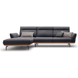 Creation BY ROLF BENZ Ecksofa &raquo;CR.460 Design-Sofa, verstellbare R&uuml;ckenlehne, L-Form&laquo; Sockel in Eiche, Winkelf&uuml;&szlig;e in Umbragrau, Breite 318 cm schwarz 