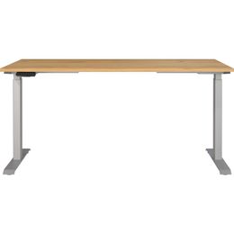 Germania Schreibtisch &raquo;Jet&laquo; moderne Farbvariationen, Breite 120/140/160/180 cm, Made in Germany beige B/H/T: 160cm x 72cm x 80cm, Gestellfarbe silber