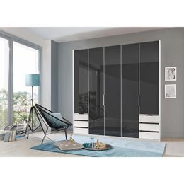 wimex Kleiderschrank &raquo;Level by fresh to go&laquo; mit vollfl&auml;chigen Glast&uuml;ren wei&szlig; B/H/T: 250cm x 236cm x 58cm, Schubladen: 6 Stk. T&uuml;ren: 5 Stk.