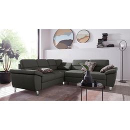 Sit & More sit&more Ecksofa &raquo;Sorano L-Form&laquo; wahlweise mit Bett- und Relaxfunktion, inkl. Bettkasten grau B/H/T: 249cm x 88cm x 229cm, Struktur fein, langer 