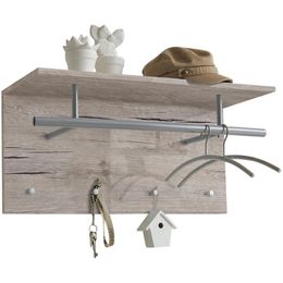 FMD Garderobenpaneel &raquo;Spot&laquo; braun Holzwerkstoff B/H/T: 72cm x 35cm x 29,5cm