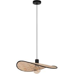 Eglo H&auml;ngeleuchte &raquo;Marywell Pendelleuchte, Wohnzimmerlampe aus Bambus und Metall, Lampe&laquo; E27 1 Stk. H&auml;ngeleuchte - L50 x B34,5 x H110 cm - schwarz - 