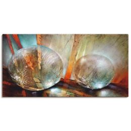Artland Leinwandbild &raquo;Lichtf&auml;nger&laquo; Gegenstandslos 1 Stk. tlg. auf Holzrahmen gespannt beige Leinwand B/H/T: 150cm x 75cm, Leinwandbild Gegenstandslos 