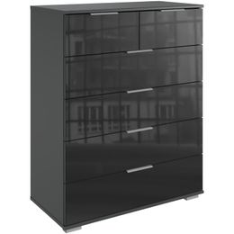 wimex Schubkastenkommode &raquo;Easy&laquo; mit Glas- oder Spiegelfront grau B/H/T: 82cm x 102cm x 41cm, 6 Stk.