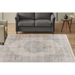 Kayoom Teppich &raquo;Dilan 100&laquo; rechteckig 5 mm H&ouml;he grau Polyester B : 80cm 1 Stk., 5mm, L: 150cm