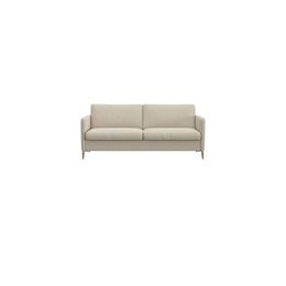 FLEXLUX 2,5-Sitzer &raquo;Fiore, super bequem durch Kaltschaum im Sitz&laquo; schmale Armlehnen, F&uuml;&szlig;e Alu+ Eiche wei&szlig; 100% Polyester B/H/T: 181cm x 85cm x 92cm, 