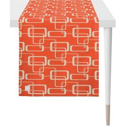 Apelt Tischl&auml;ufer &raquo;3966 Outdoor, Sommerdeko, Sommer&laquo; Jacquardgewebe orange Polyester B/L: 46cm x 135cm, 1 Stk., rechteckig