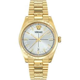 Versace Herren Quarzuhr &raquo;MILLENYIUM GENT&laquo; Armbanduhr, Herrenuhr, Swiss Made, Edelstahlarmband, analog, Datum gold Einheitsgr&ouml;&szlig;e