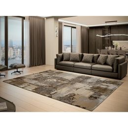 OCI DIE TEPPICHMARKE Teppich &raquo;WESTSIDE PALUNG&laquo; rechteckig 12 mm H&ouml;he handgekn&uuml;pfter echter original Nepal Design Kurzflor Teppich, dezent braun 