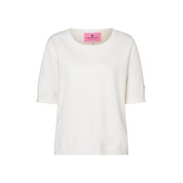 LIEBLINGSST&Uuml;CK LIEBLINGSST&Uuml;CK Damen Kurzarmpullover "MelisandeL"110, sanftes wei&szlig;, Gr. 48, 52% Baumwolle, 30% Polyester, 14% Polyamid, 4% Elasthan, Pullover,