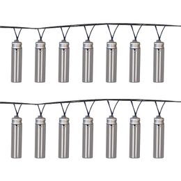 Luxform LED-Lichterkette &raquo; Solar Monte Gordo&laquo; 1 Stk.-flammig LED-Lichterkette, Solarenergie, IP44 silber Flammen 1 Stk., Gesamtl&auml;nge 4,65m