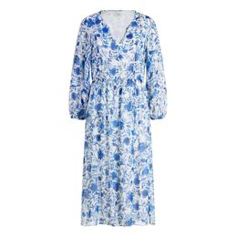 Vera Mont Sommerkleid im Boho Style in Blau/Wei&szlig; | Gr.: 44