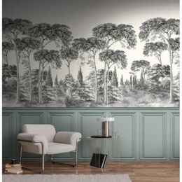 Livingwalls living walls Fototapete &raquo;The Wall 4 Botanic &ndash; Malerische Baumlandschaft Vlies-Fototapete&laquo; Motiv matt naturalistisch leicht strukturiert Malerische 