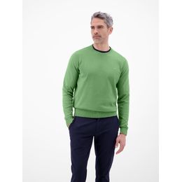 Lerros Herren Strickpullover "Herren Strickpullover aus Baumwolle mit Crewneck Ausschnitt", gr&uuml;n, Gr. XL, 100% Baumwolle, Pullover, Weicher