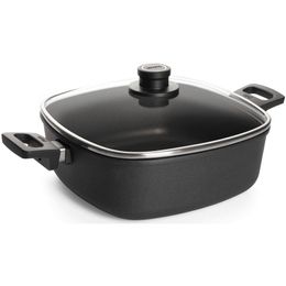 Woll Bratpfanne &raquo;MADE IN GERMANY - Nowo Titanium&laquo; Aluminiumguss 28x28 cm, Induktion grau &Oslash; 28cm + H&ouml;he 10cm